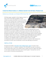 Condition Monitoring of a Mining Quarry for Optimal Production