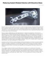 Reducing Implant-related Infection with Bioactive Glass