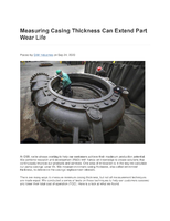Measuring Casing Thickness Can Extend Part Wear Life