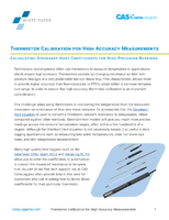 Thermistor Calibration for High Accuracy Measurements