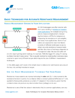 Basic Techniques for Accurate Resistance Measurement