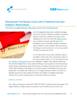 Preserving The Magna Carta with Temperature and Humidity Monitoring