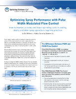 Optimizing Spray Performance with Pulse Width Modulated Flow Control