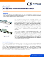 Accelerating Linear Motion System Design Introduction