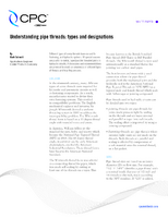 Types and Designations of Pipe Threads from ThomasNet Knowledge Center