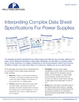 Interpreting Complex Data Sheet Specifications for Power Supplies
