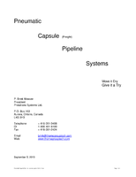 Pneumatic Capsule Pipelines